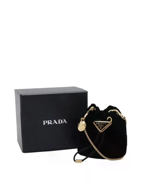 Prada Mini Velluto Drawstring Pouch Crossbody Bag