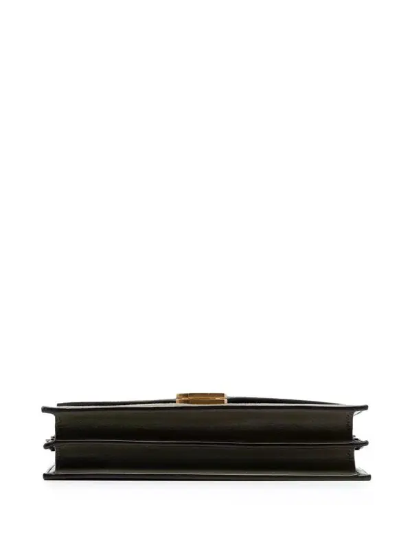 Saint Laurent Suede And Calfskin Cassandra Clasp Shoulder Bag