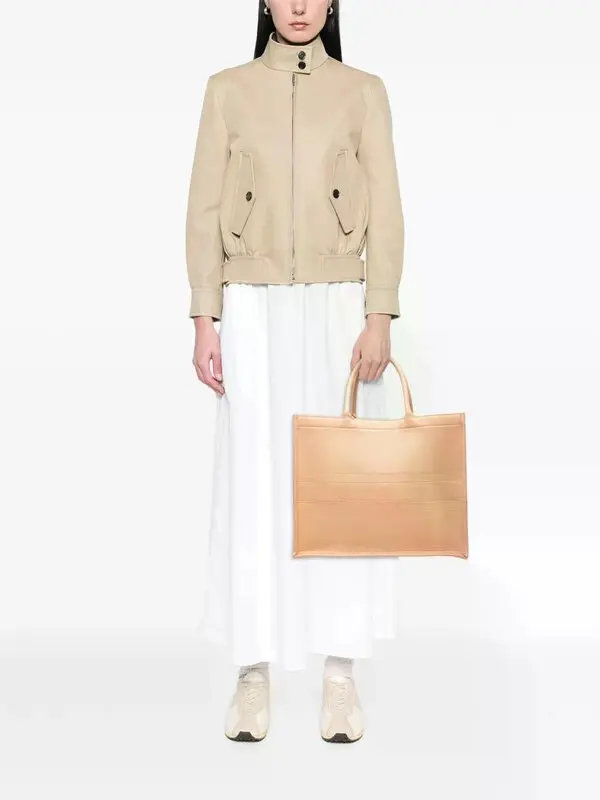 Dior Large Embossed Calfskin Book Tote Bag