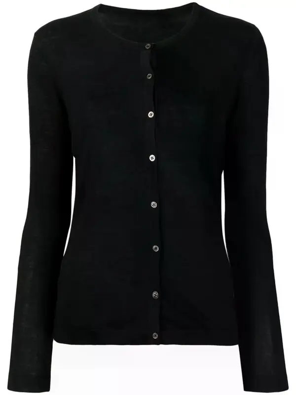 SOTTOMETTIMI Round Neck Cardigan - Black