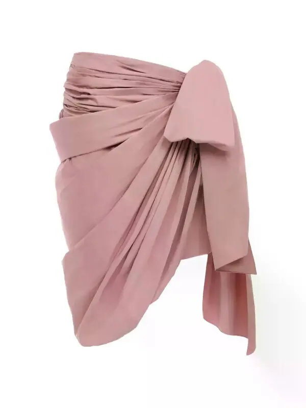 Chloé Draped Wrap-style Midi Skirt - Pink
