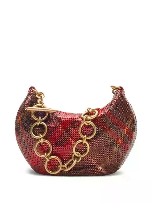 Burberry Check-print Chainmail Mini Bag - Red