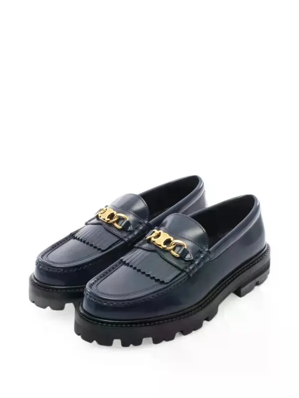 Celine 2010s Triomphe Margaret Loafers - Blue