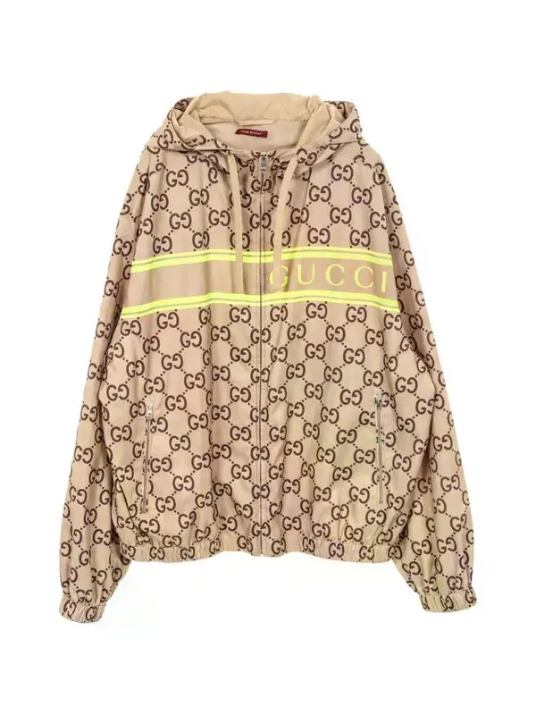 Gucci Gg Print Hooded Jacket
