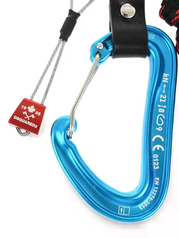 Dsquared2 Double Carabiner Textile Keyring