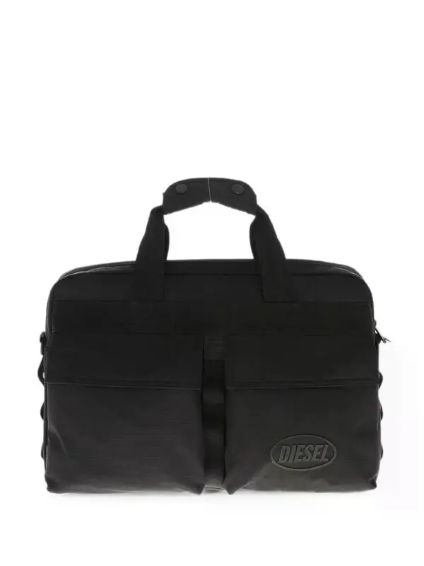 DIESEL® Logo Patch Briefcase - Black