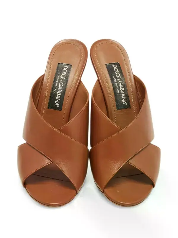 Dolce & Gabbana Keira Crossover Slide Sandals