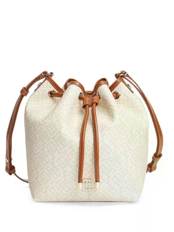 Tommy Hilfiger Monogram Bucket Bag - Neutrals