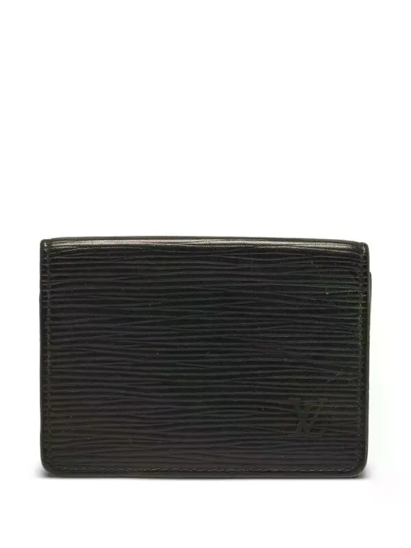 LOUIS VUITTON 2015 Epi Leather Card Holder - Black