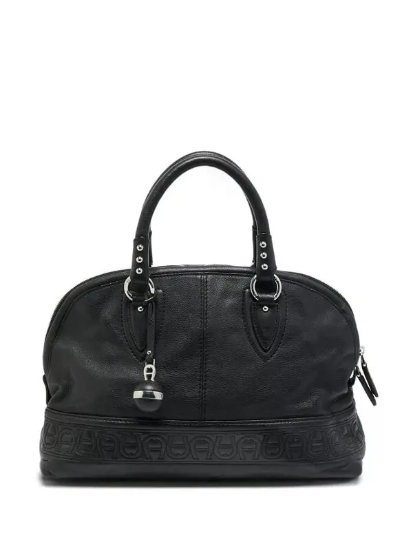 AIGNER Leather Tote Bag - Black