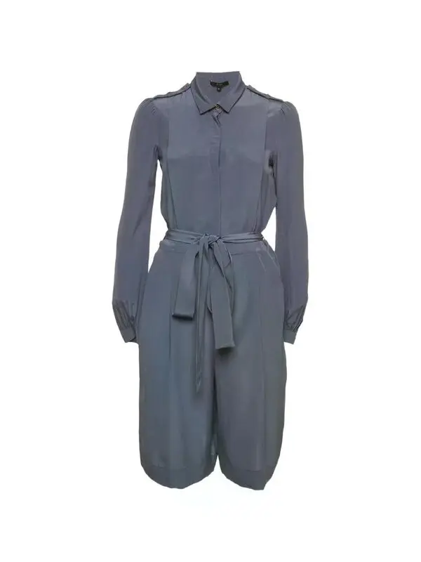 Gucci Tie-waist Crepe Playsuit - Grey