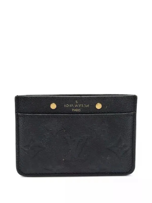 LOUIS VUITTON 2018 Monogram Empreinte Card Holder - Black