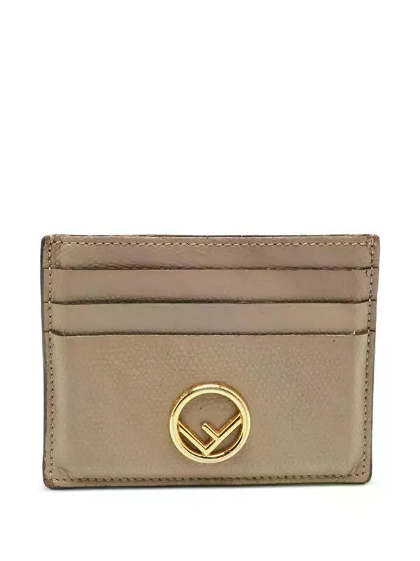 Fendi 2018 F Is Logo-plaque Card Holder - Neutrals
