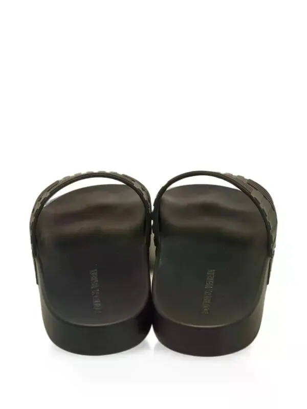 Bottega Veneta Embossed Logo Slides - Black
