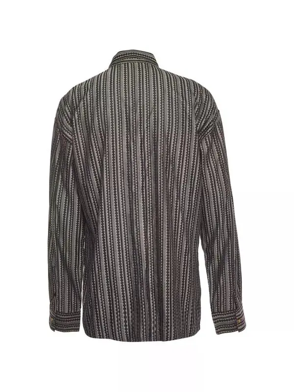 Versace Greca Striped Shirt