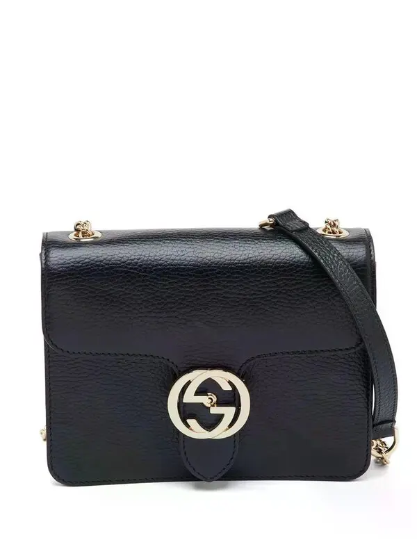 Gucci Interlocking G Shoulder Bag - Black