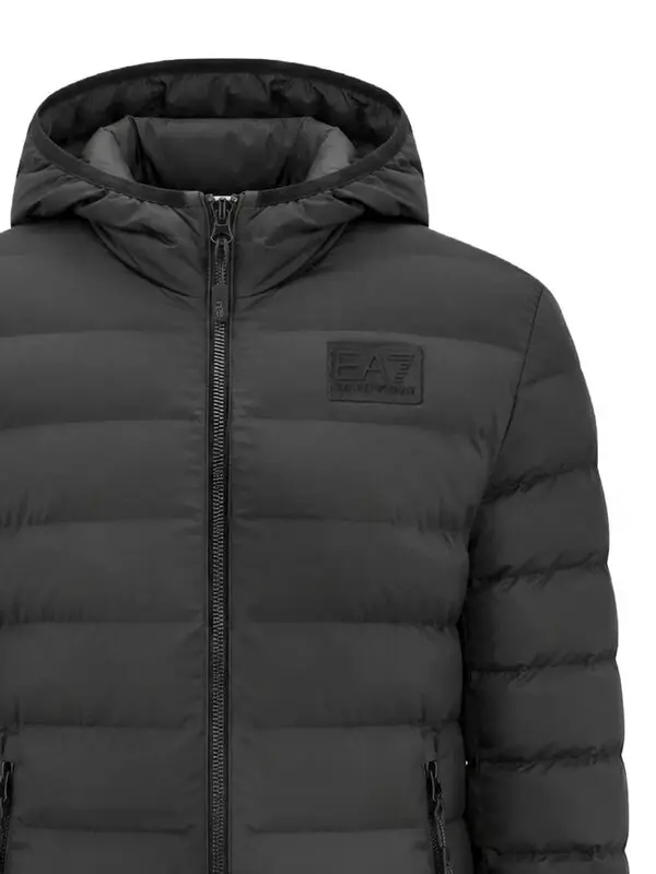 EA7 Quilted Hooded Jacket