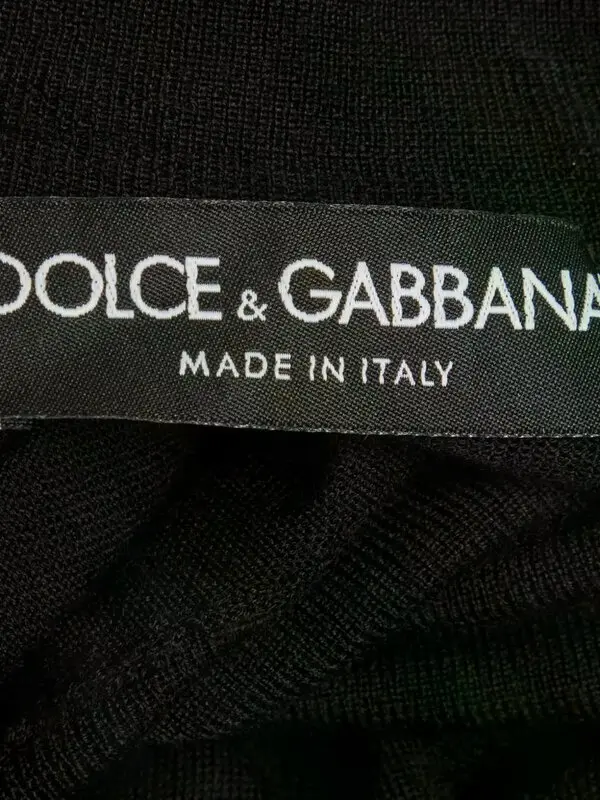Dolce & Gabbana Logo-embroidered Wool Roll Neck Sweater