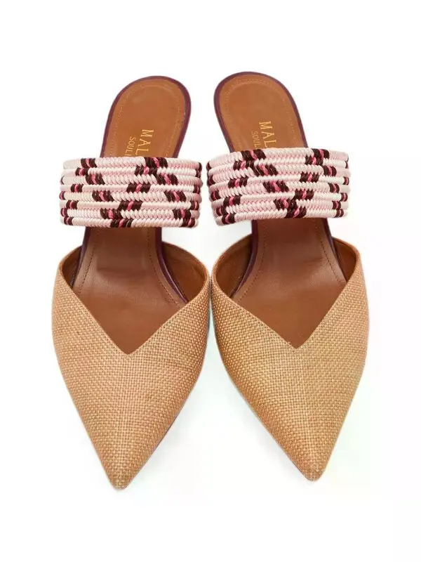 MALONE SOULIERS Maisie Cord Heeled Mules - Neutrals