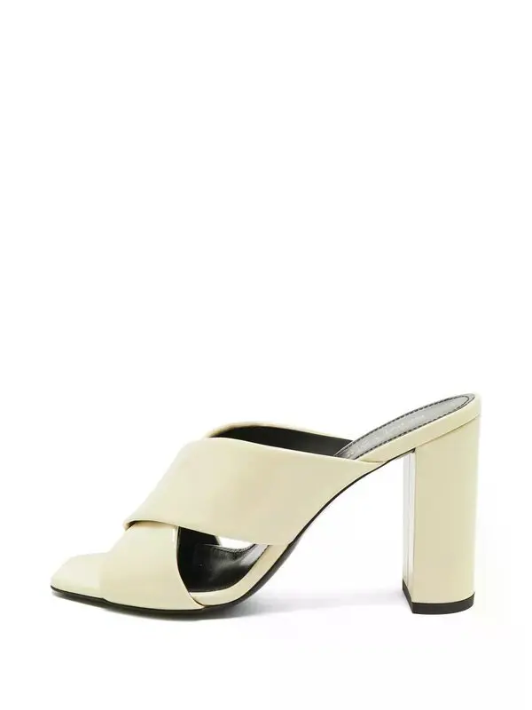 Saint Laurent Loulou Heeled Sandals - Neutrals
