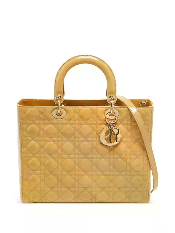 Dior Lady Cannage Tote Bag - Neutrals