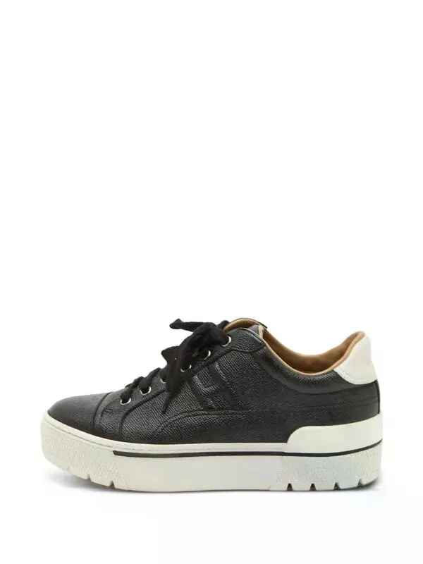 Hermès Grained Leather Platform Sneakers - Black