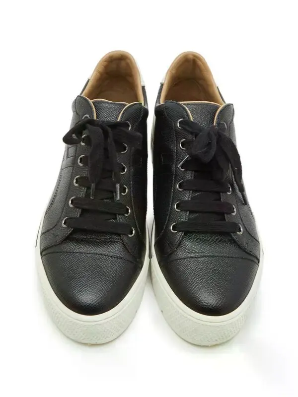 Hermès Grained Leather Platform Sneakers