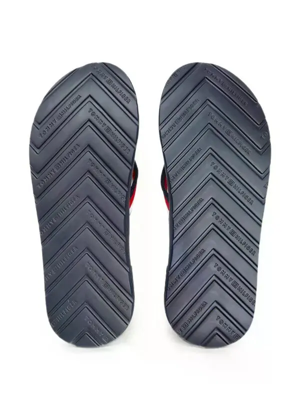 Tommy Hilfiger Striped Thong-strap Flip-flops