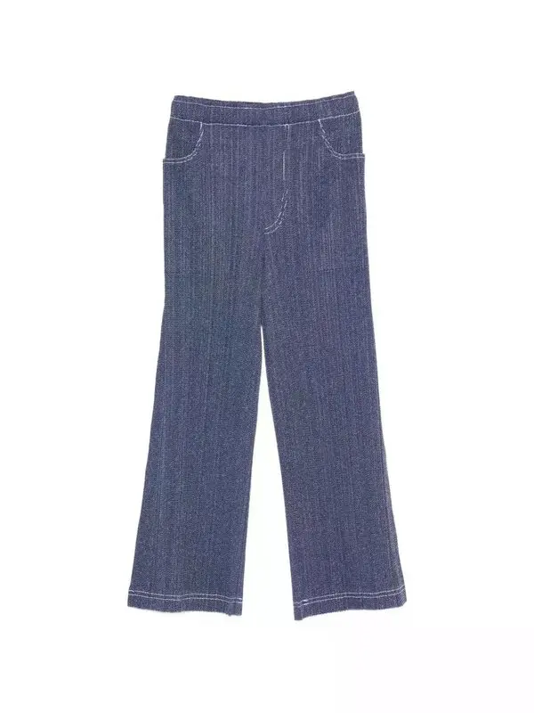 Issey Miyake Denim-effect Trousers - Blue