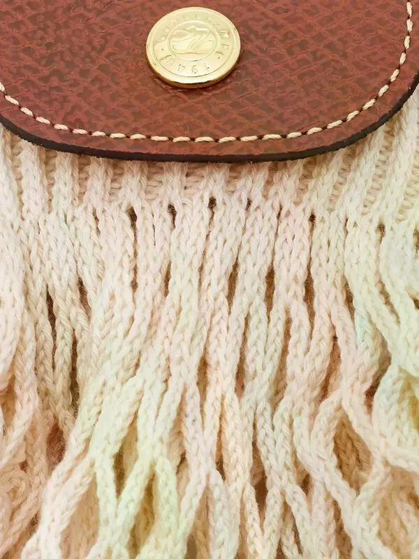 Longchamp Xs Le Pliage Mesh Crossbody Bag - White