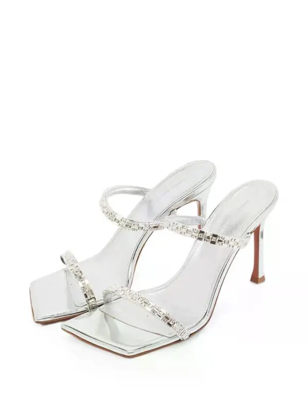 Amina Muaddi Diana Crystal-embellished Sandals - Silver
