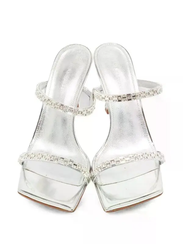Amina Muaddi Diana Crystal-embellished Sandals - Silver