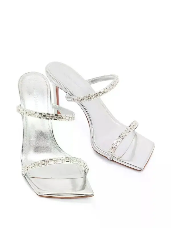 Amina Muaddi Diana Crystal-embellished Sandals - Silver
