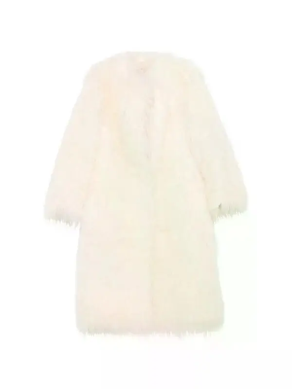 LISKA Tibet Lamb Fur Coat - Neutrals