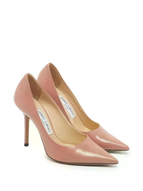 JIMMY CHOO Leather Pointed Toe Stiletto Heel Pumps