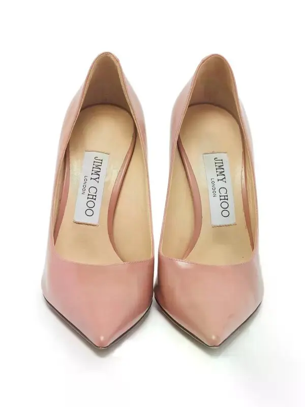 JIMMY CHOO Leather Pointed Toe Stiletto Heel Pumps