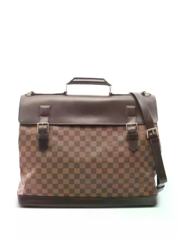 LOUIS VUITTON Damier Ebene West End Laptop Bag - Brown