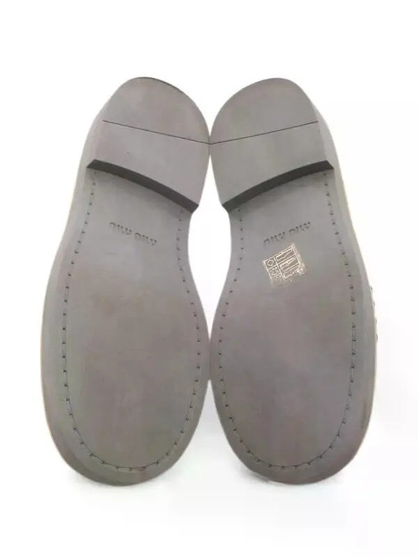 Miu Miu Leather Penny Loafers