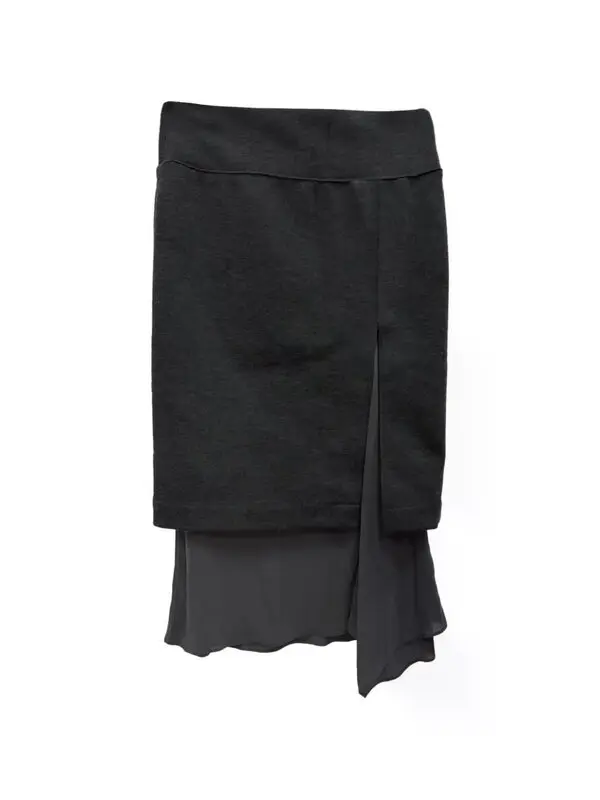 Brunello Cucinelli Layered Pencil Skirt - Grey