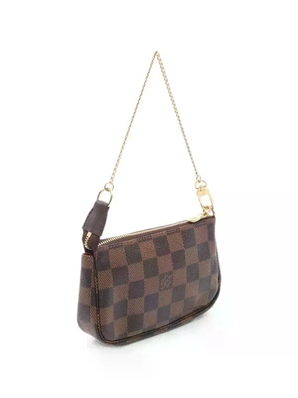 LOUIS VUITTON 2008 Damier Ebene Mini Pochette Accessoires Handbag - Brown