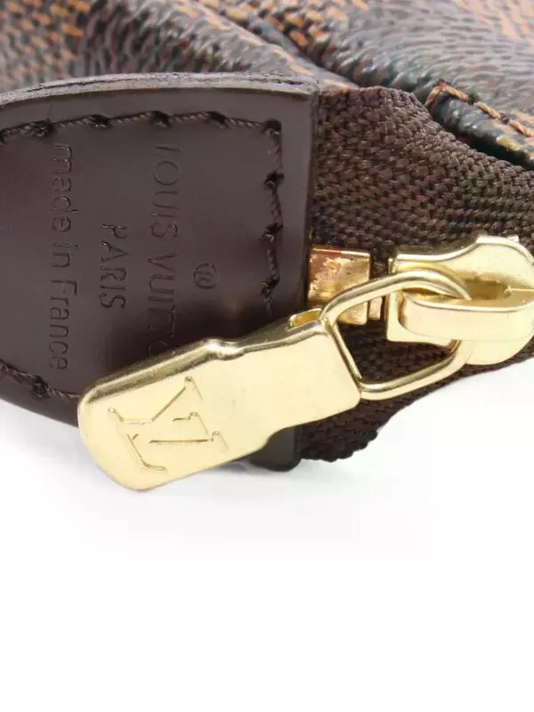 LOUIS VUITTON 2008 Damier Ebene Mini Pochette Accessoires Handbag - Brown