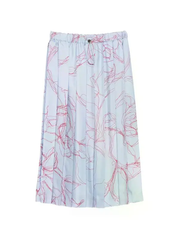 Fabiana Filippi Pleated Midi Skirt - Blue