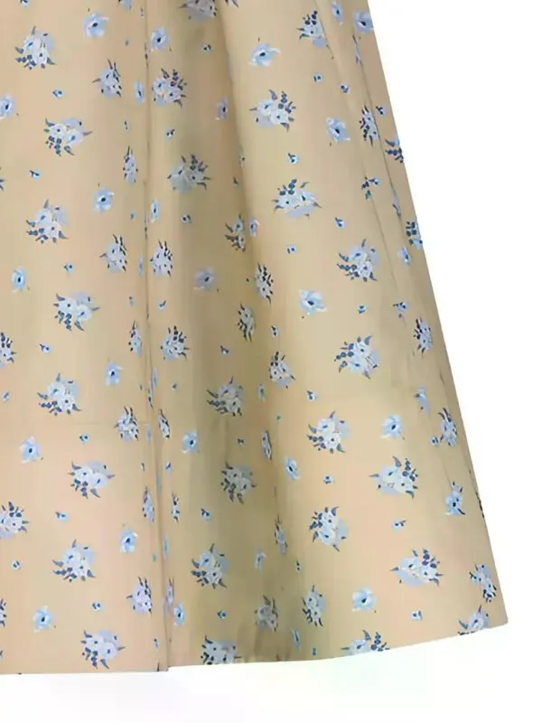 Lela Rose Floral Print Midi Skirt