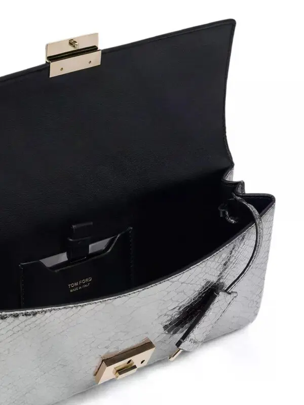 TOM FORD Python-effect Push-lock Clutch Bag