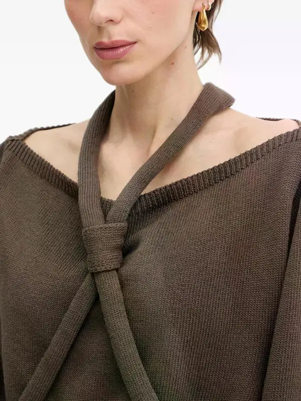 HAVEONE Knotted-detail Sweater - Brown