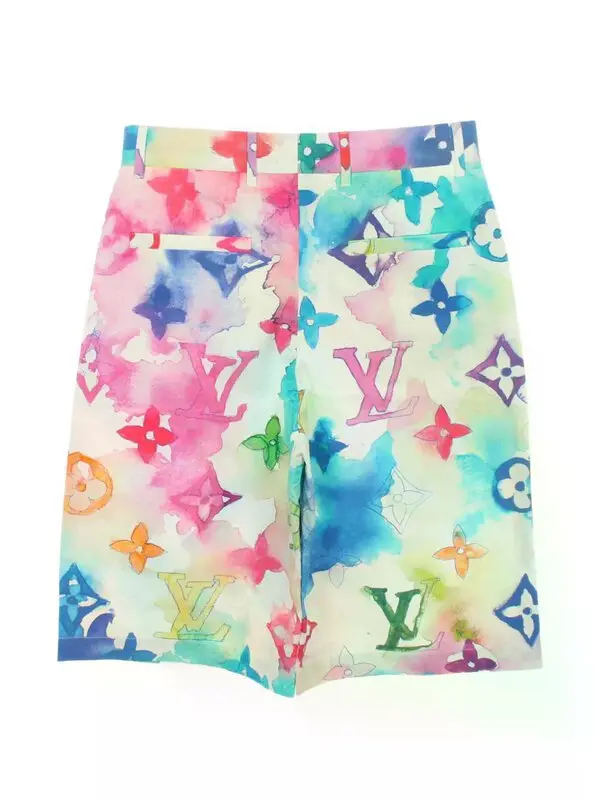 LOUIS VUITTON Watercolor Monogram Cotton Shorts