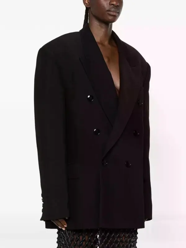 A.M.G. Double-breasted Peak-lapel Jacket