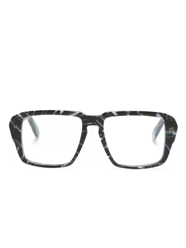 Philipp Plein Square Frame Glasses - Black