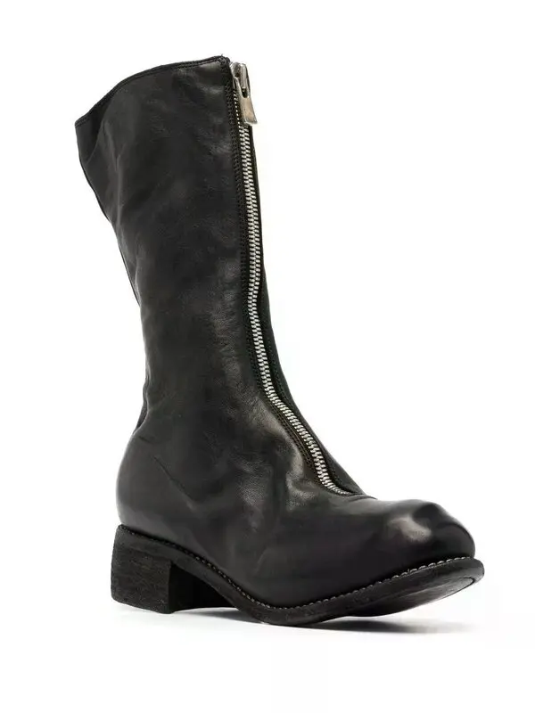 Guidi Front-zip Leather Boots