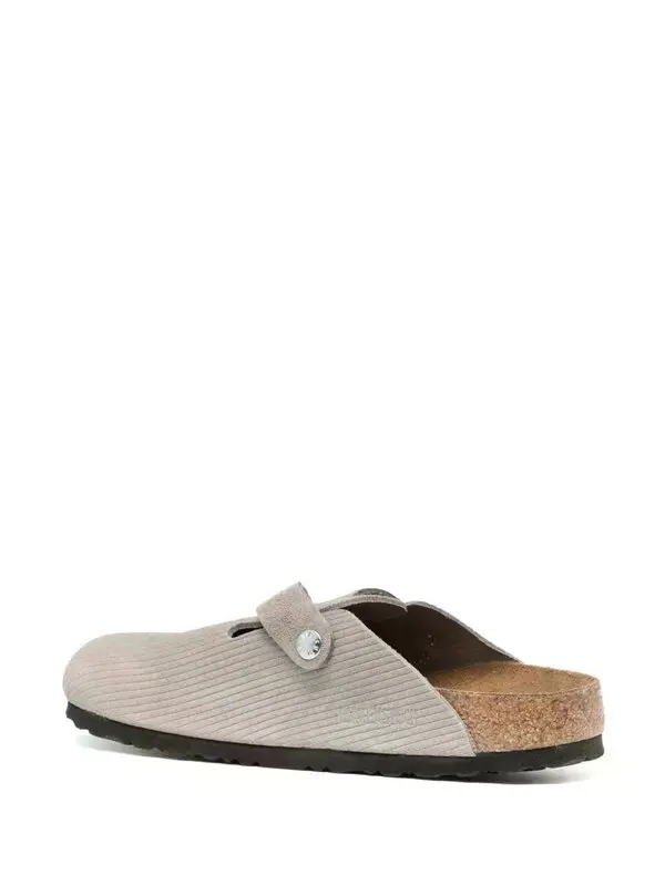 BIRKENSTOCK Boston Embossed Suede Clogs